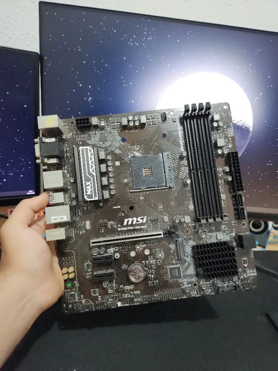 Placa Mãe MSI B450M Pro-VDH- MAX - Peças de Hardware - Antares, Maceió ...