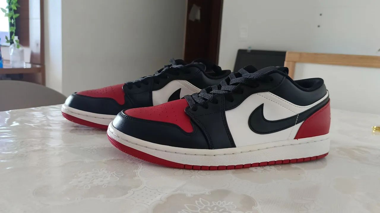Tênis Nike Air Jordan 1 Low Bred Toe v2 Original tamanho 40,5 ...