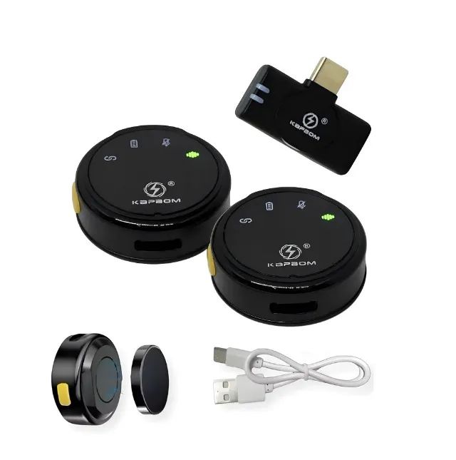 Microfone Lapela Duplo Sem Fio Usb C Kapbom - Acessórios de Celular ...
