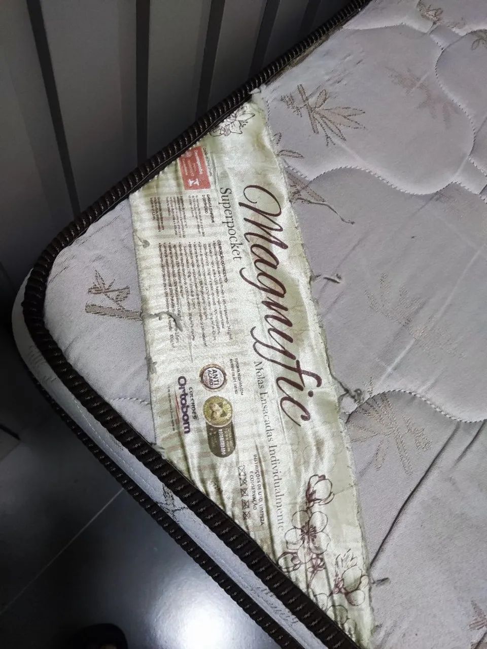 Colchão Casal Ortobom Magnyfic com Ortopillow e Molas Ensacadas +Base ...