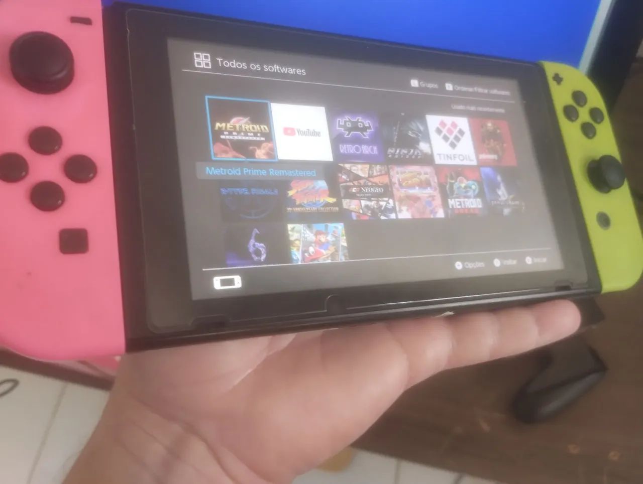 Nintendo Switch V1 na caixa desbloqueado com emuladores e jogos ...