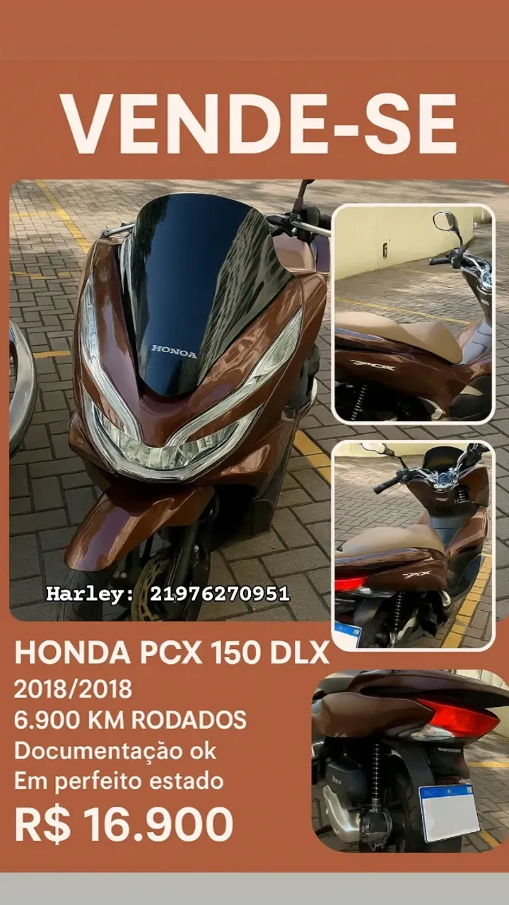 Motos HONDA PCX no Rio de Janeiro e região, RJ