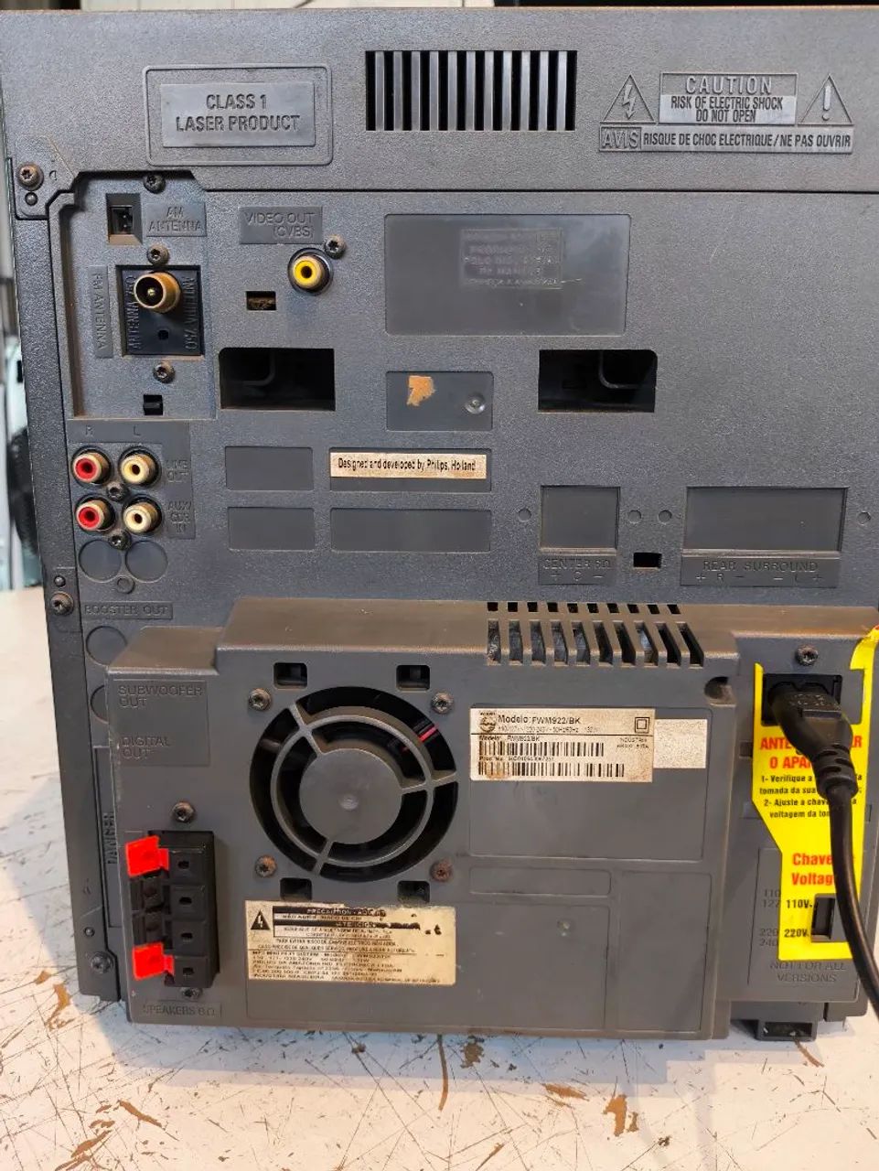 Antigo Mini System Philips FW-M922 MP3 - PARA PEÇAS OU RESTAURAÇÃO ...