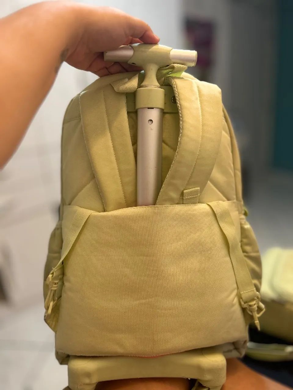 Mochila carrinho com lancheira Color Up verde pastel - Bolsas, malas e ...