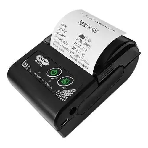 Mini Impressora Térmica Bluetooth Cupom Pedido Ifood Qr Code Knup KP ...