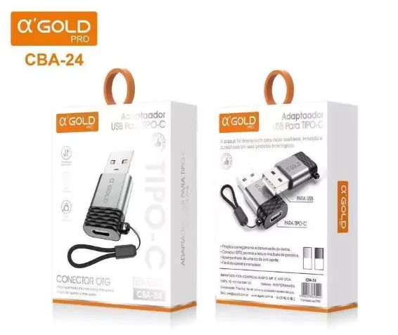 Adaptador OTG tipo-C para USB a'gold cba-24 - Conectividade e Dispositivos de Rede - Rocha ...