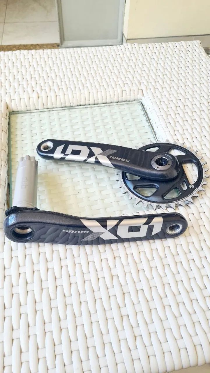 Pe de Vela Sram X01 carbon, 175mm. Coroa Gx32t nova sem uso. - Ciclismo ...