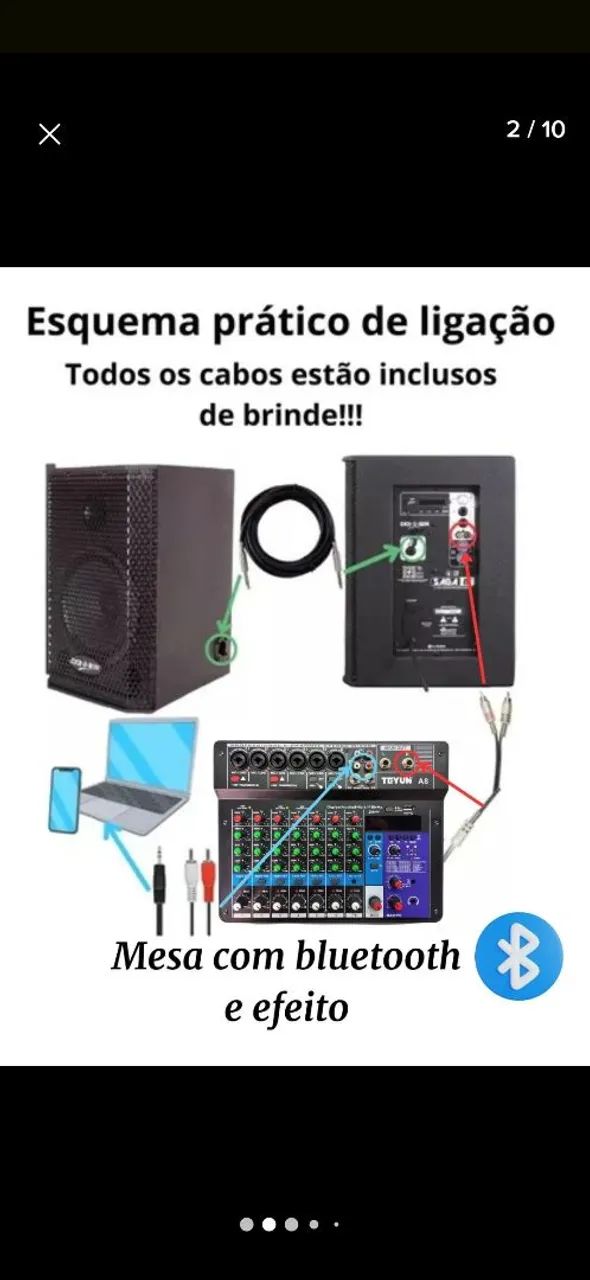 SOM PRA EVENTOS + MESA DE SOM + MICROFONE - Aparelhos de Som - Porto ...