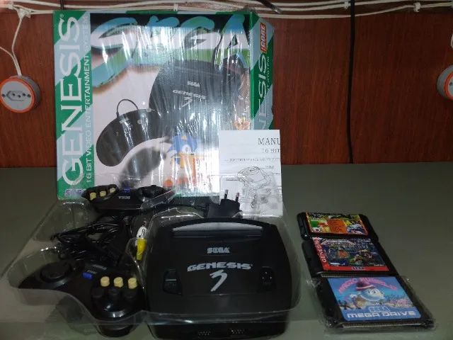SEGA GENESIS 3 BY MAJESCO RARO LICENCIADO PELA SEGA - Consoles de Vídeo ...