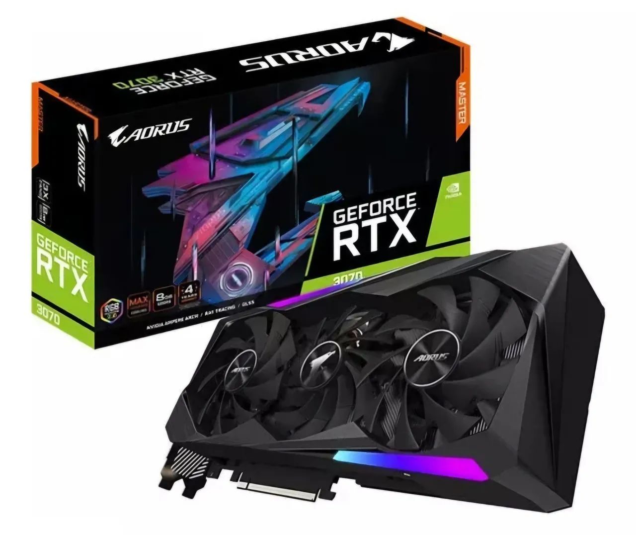 Placa de Vídeo RTX 3070 AORUS MASTER 8GB, 3 Cooler Fan - Placas de ...