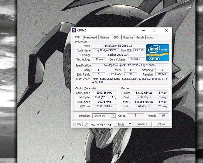 Processador Intel Xeon E5 2650 V2