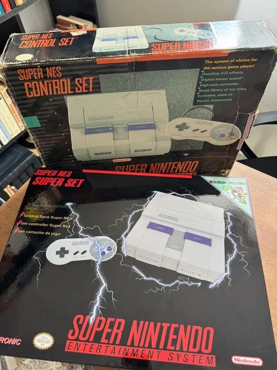 Videogame Super Nintendo, com duas caixas, uma caixa original de ...