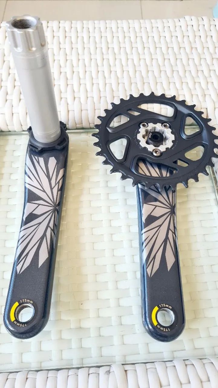 Pe de Vela Sram X01 carbon, 175mm. Coroa Gx32t nova sem uso. - Ciclismo ...