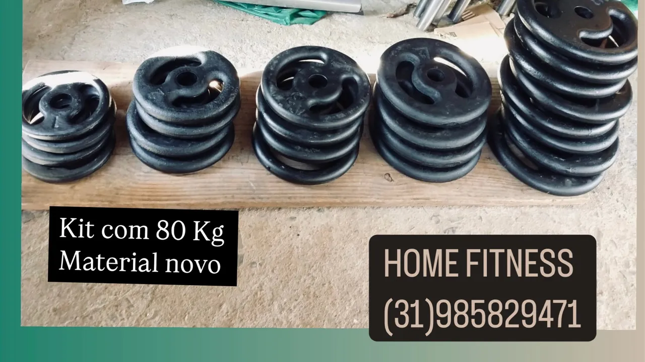 "kit de pesos de academia" - Academia e Exercícios no Brasil