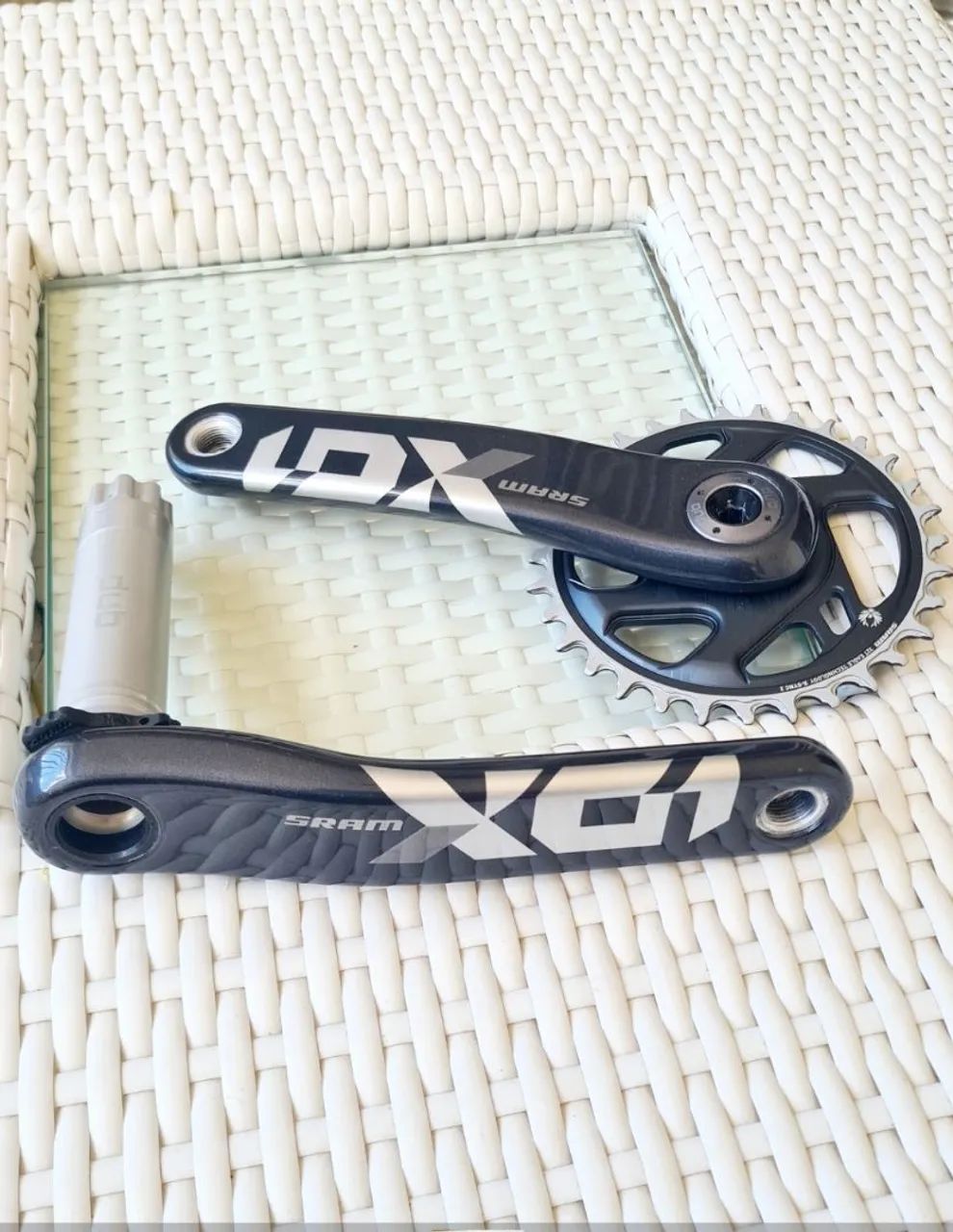 Pe de Vela Sram X01 carbon, 175mm. Coroa Gx32t nova sem uso. - Ciclismo ...