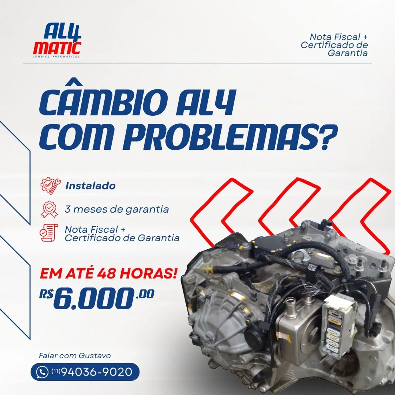 "cambio al4" no Brasil