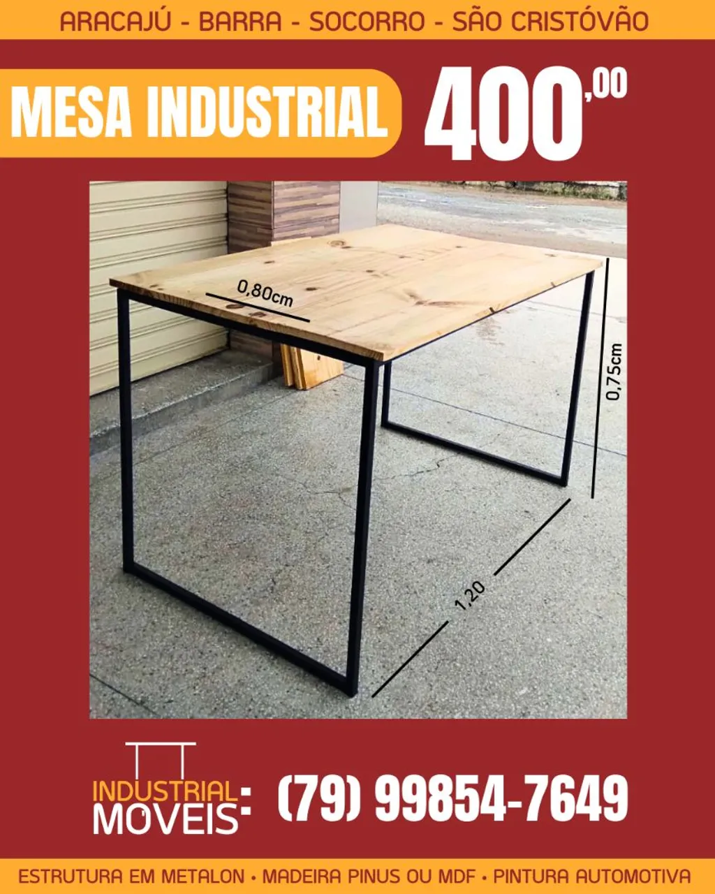 "mesas em metalon" - Mesas no Brasil