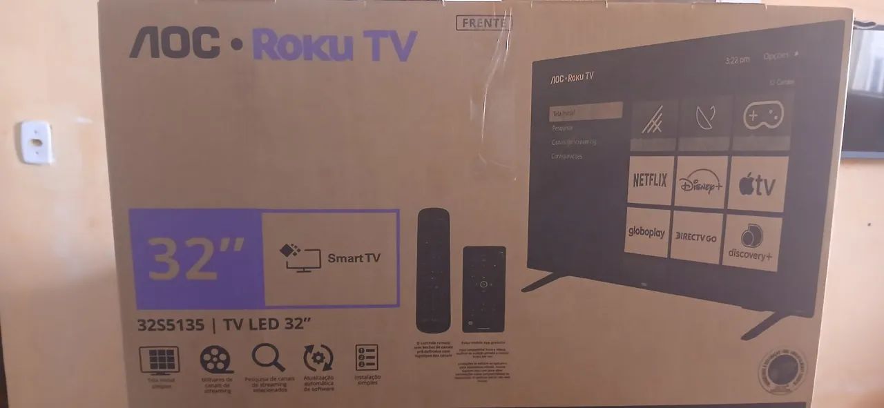 Smart TV LED AOC 32 polegadas Nova, nunca usada. - TVs - Anil, São Luís ...