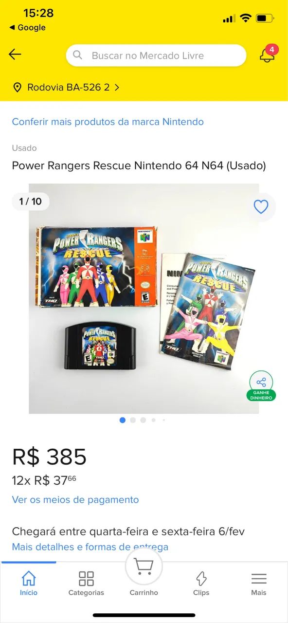 cartucho do jogo Saban's Power Rangers: Lightspeed Rescue - Jogos de ...