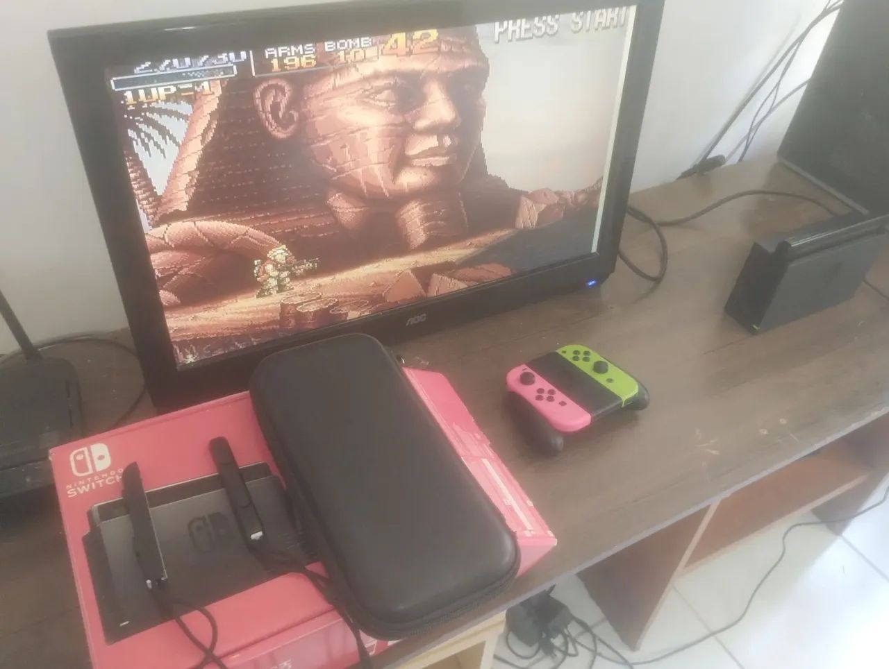 Nintendo Switch V1 na caixa desbloqueado com emuladores e jogos ...