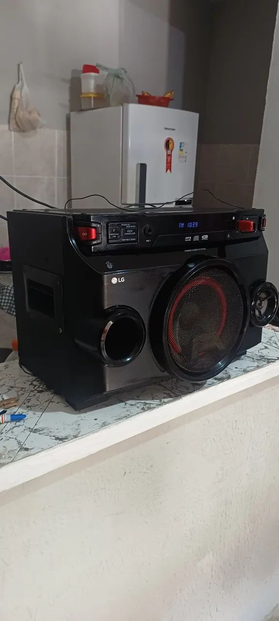 Mini System LG 200W RMS CD, MP3, USB e Bluetooth X Boom Festa OM4560 ...