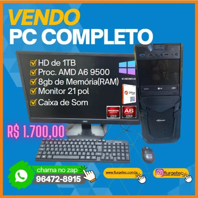 "computador de mesa completo" - Computadores e Desktops no Brasil