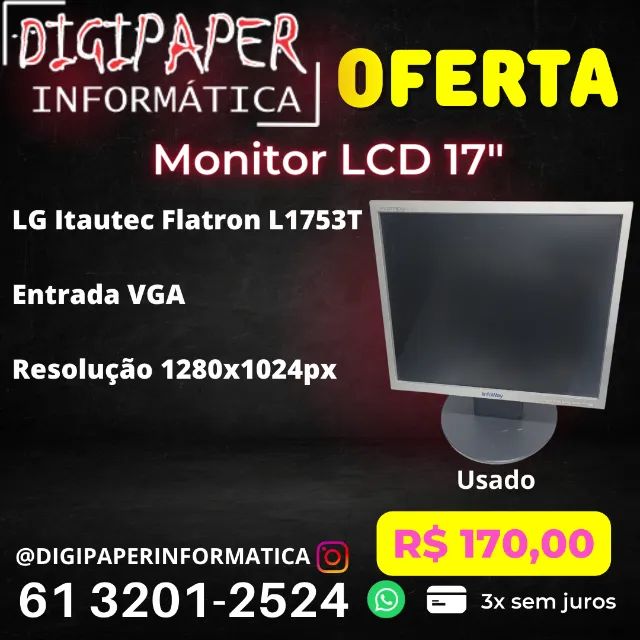 "monitor lcd 17 lg" no Brasil