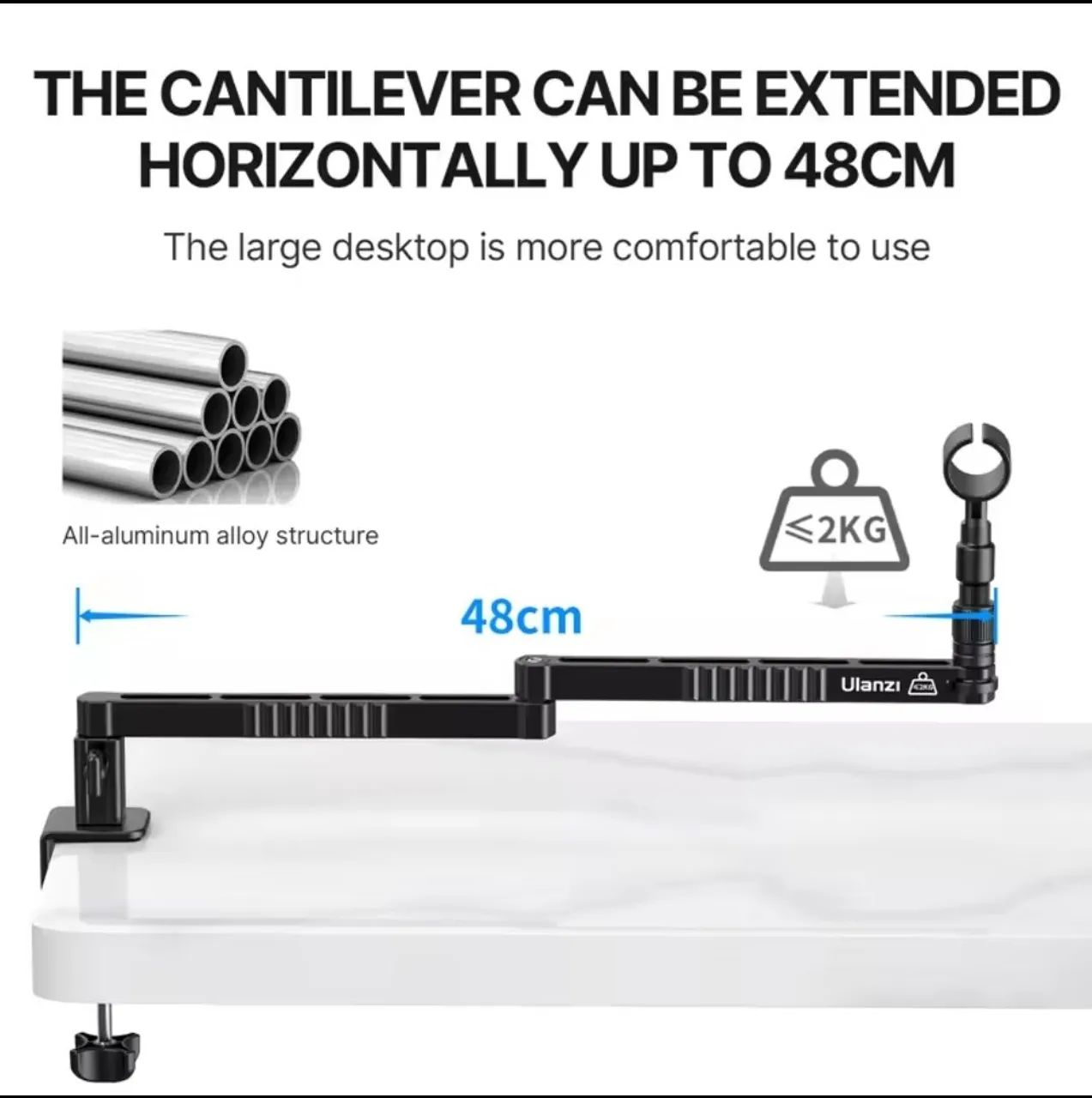 Suporte Articulado Ulanzi LS26 Para Microfone Mesa Até 2kg Com Clamp ...