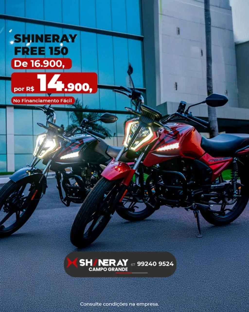 Motos SHINERAY FREE 150 no Brasil