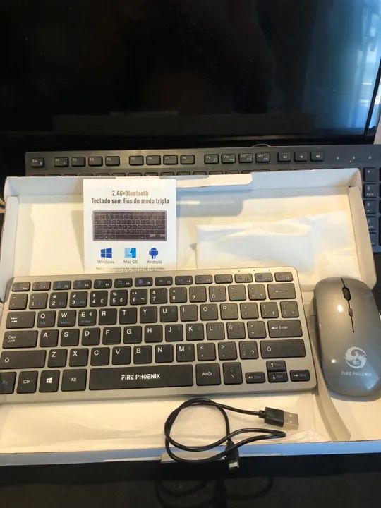 Teclado/Mouse Sem Fio Bluetooth Fire Phoenix - Novo - Periféricos e ...