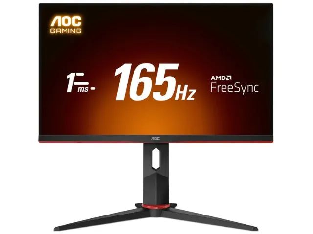 Monitor Gamer AOC 24 Pol Full HD HDMI 165Hz 1ms 24G2S/BK, com Ajuste de ...