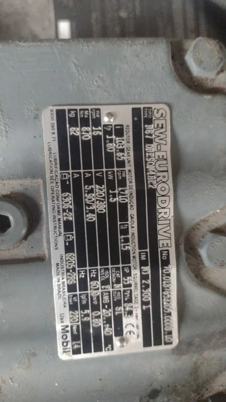 "motores e redutores" no Brasil