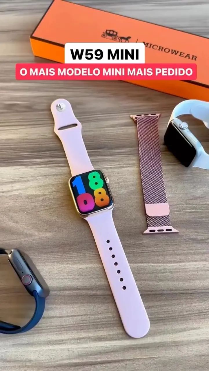 Smartwatch W59 Mini Rosa 41mm Lacrado - Smartwatches - Petrópolis ...