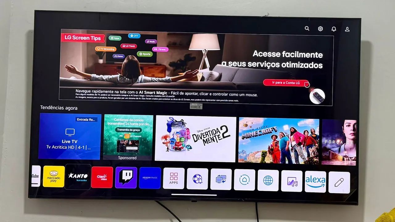 Smart TV LG 50 polegadas 4K controle Magic comando de voz com Alexa na ...