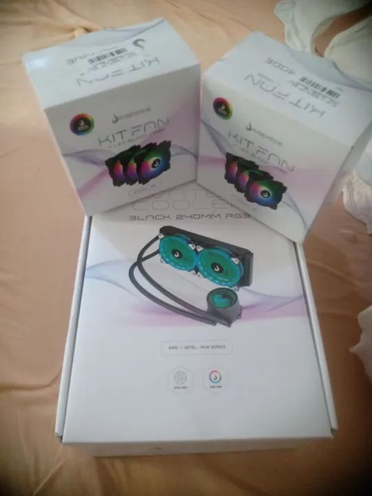 Water coller Rise Mode RGB novo com 6 fans novas com RGB todos novos ...