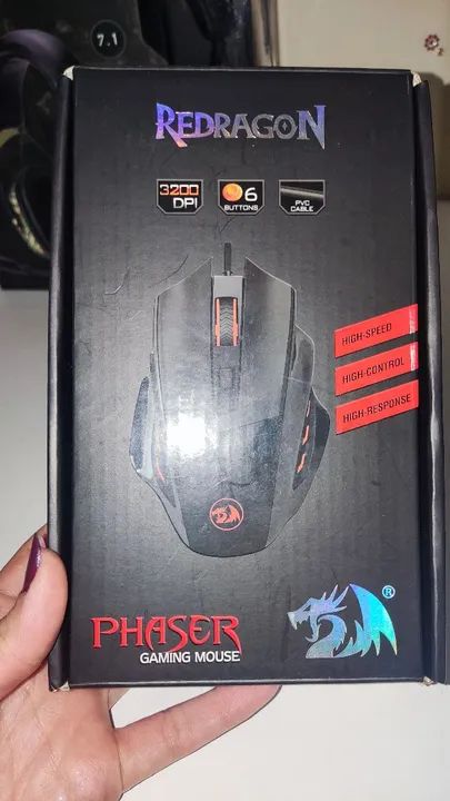 Mouse Gamer Redragon Phaser M609 - 3200 DPI - 6 Botões - Cabo USB - Periféricos e Acessórios de ...