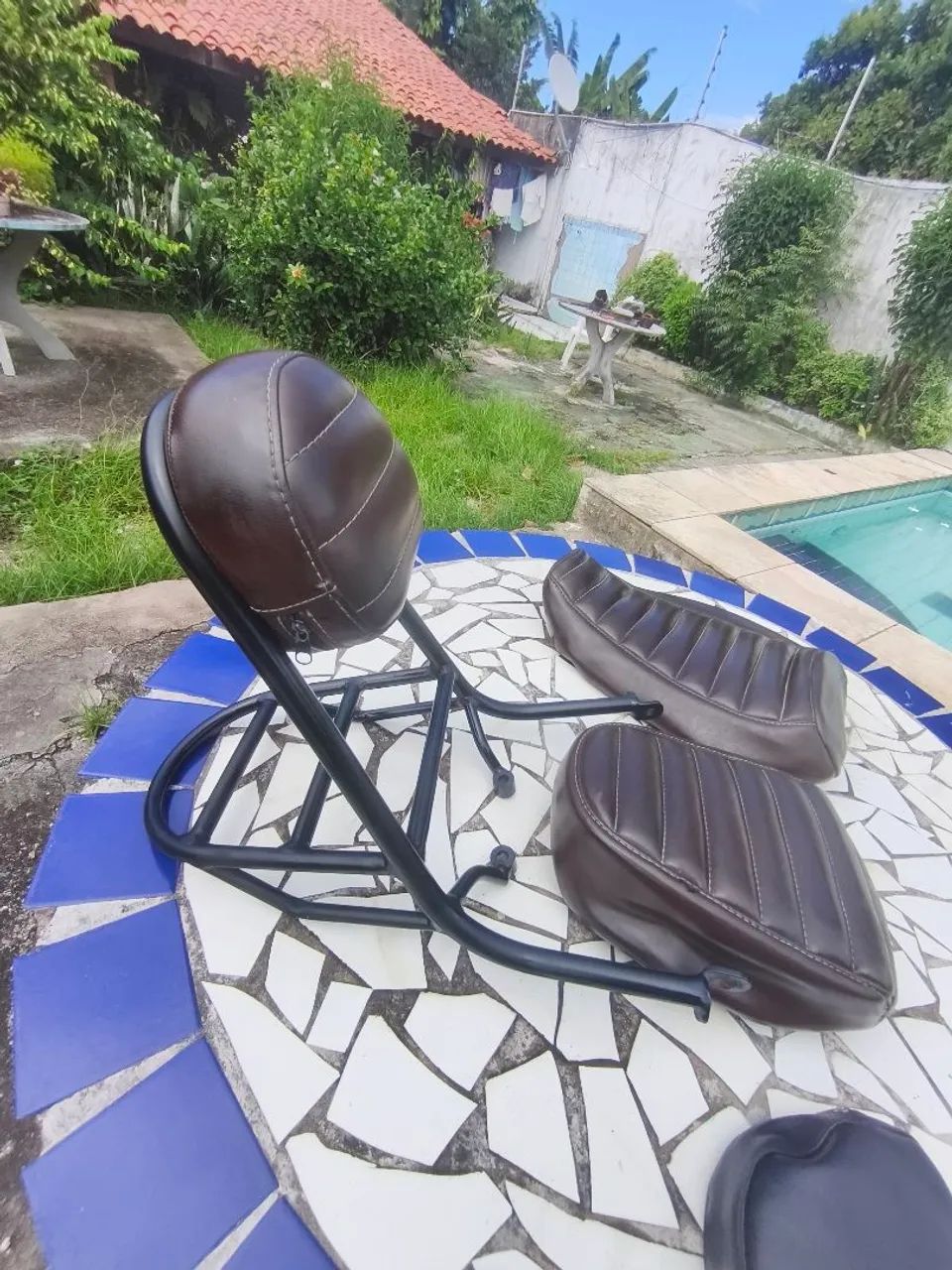 Sissy Bar Encosto + Capa Assento ROYAL ENFIELD HIMALAYAN - Peças para ...