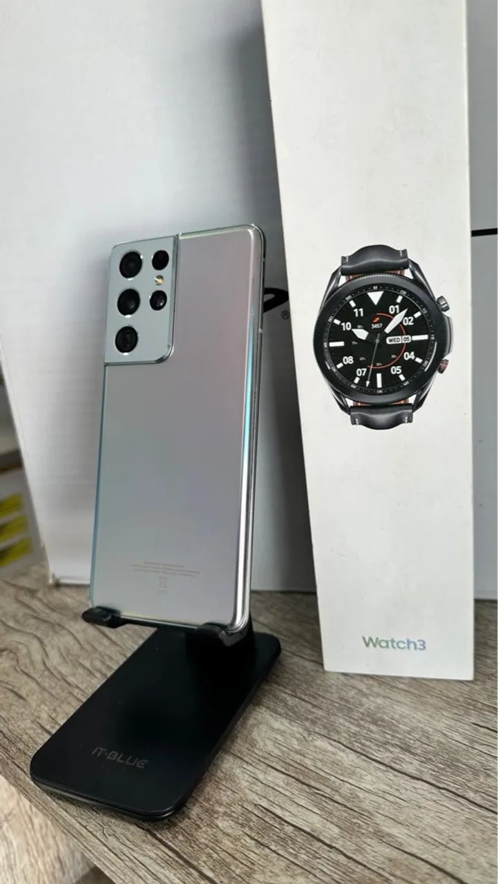 Samsung Galaxy S21 Ultra 5G 256gb + smartwatch 3 - Celulares e ...