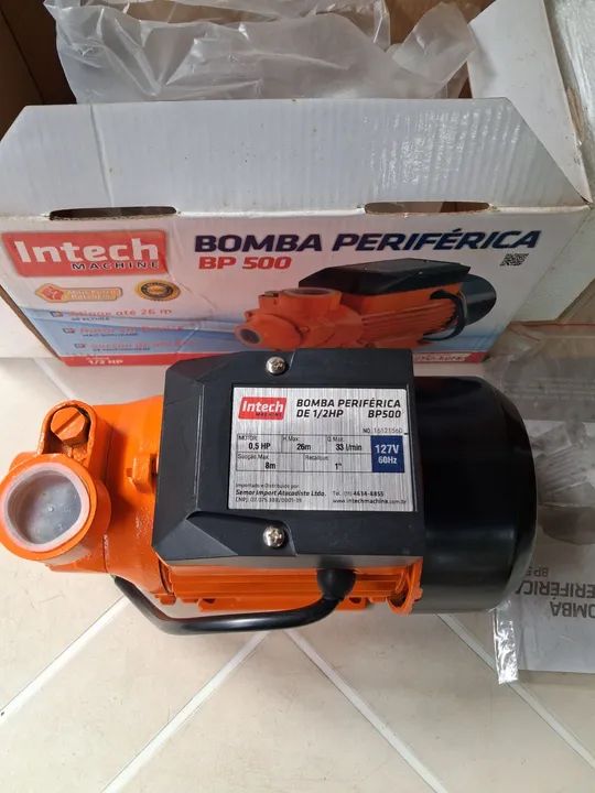 Bomba periférica BP500 intech machine 127 V 60 Hz potência 1/2 HP ...