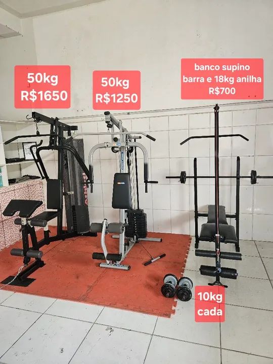 Kit Academia Completo - Musculação e Supino - Academia e Exercícios ...