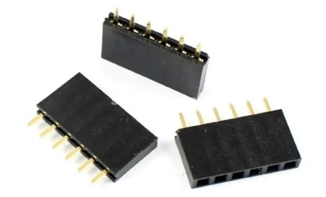 Conector Fêmea 6 Pinos Passo 2,54mm kit 5 Unid. Arduino Automação COD ...