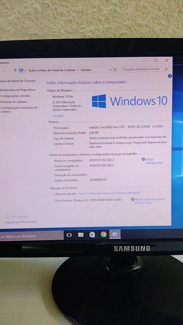 Pc Completo DELL Vostro 220s Windows 10 Pro Ativado 4G Monitor 20 LED ...