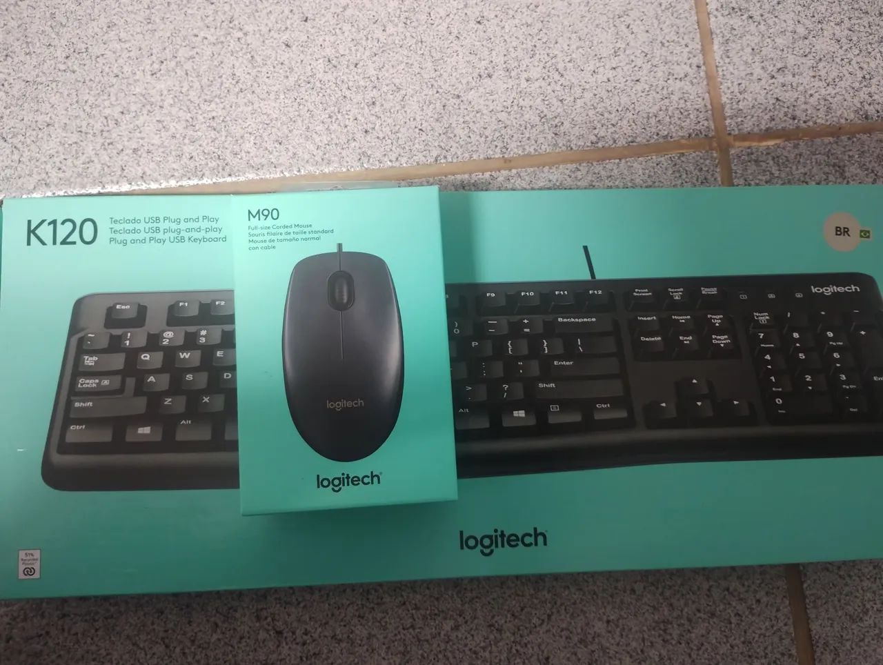 Kit Teclado e Mouse Logitech K120 + M90 - Novo - Periféricos e Acessórios de Computador ...