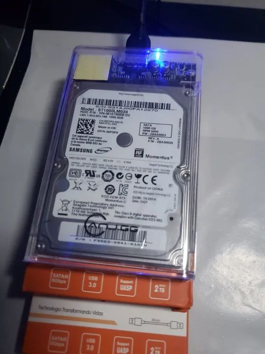 HD 1000GB Externo Samsung Momentus em Perfeito estado de funcionamento