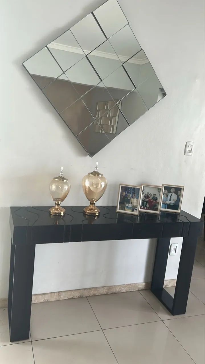 Aparador de MDF laqueado preto - Móveis Para Organização - Jardim ...