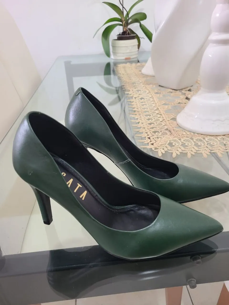 "sapatos scarpin verde" no Brasil