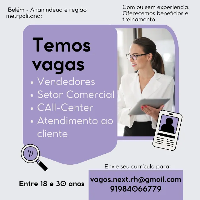 Vagas de emprego - Belém, Pará