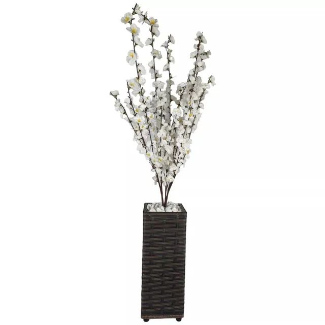 Planta Artificial Cerejeira com Vaso Grande Decorativo de Vime ...