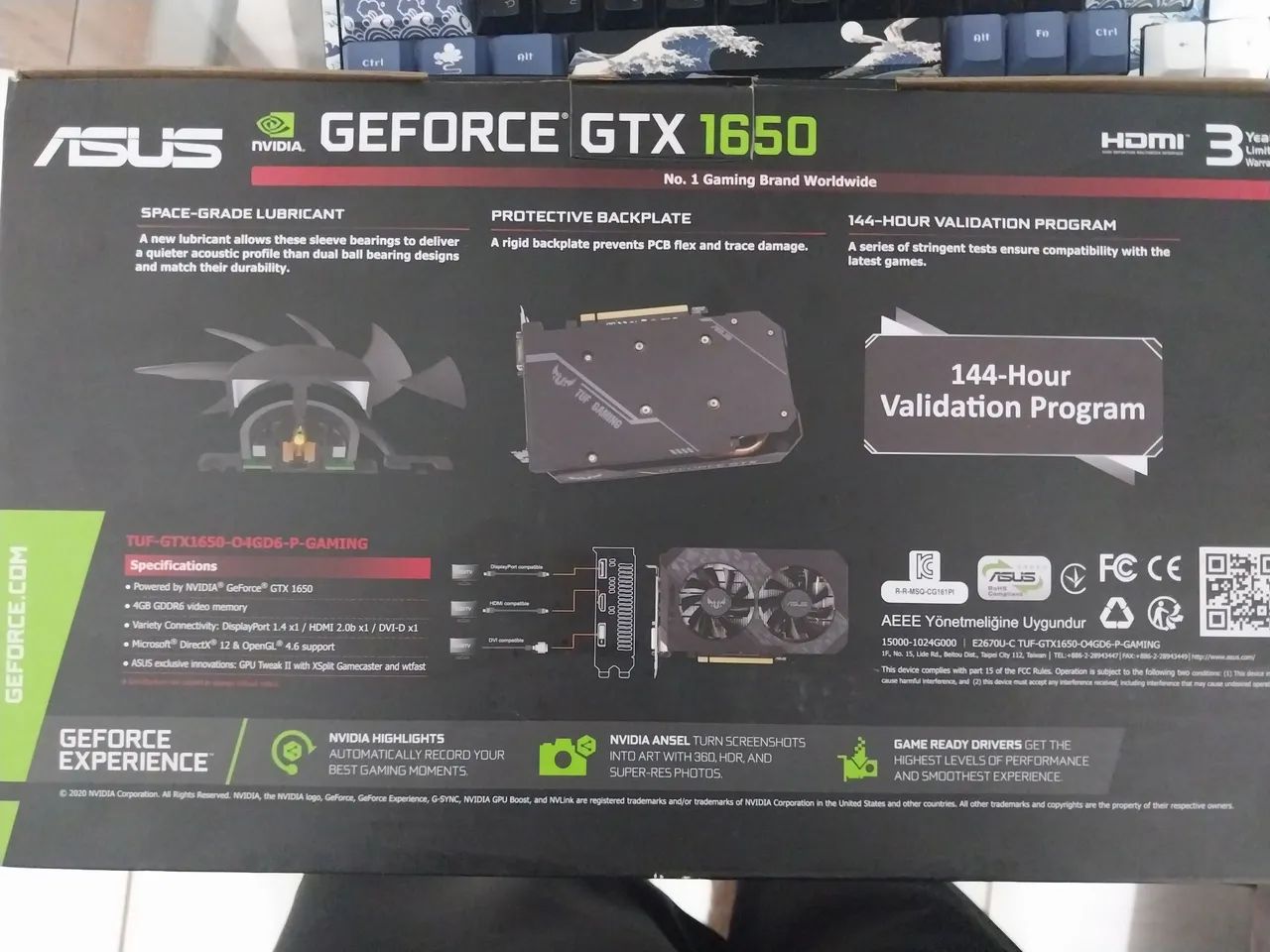 Asus GTX 1650 com OverClock nova