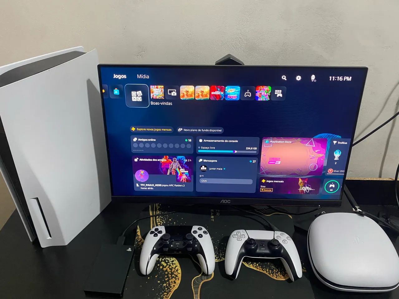 Vendo setup COMPLETO (PS5, CONTROLE e MONITOR) - Consoles de Vídeo Game ...